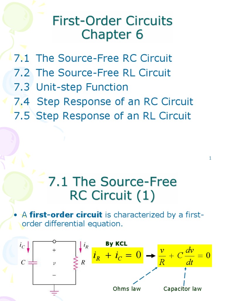 Chapter 6 First Order Transient Pdf Pdf Electrical Network Electrical Circuits