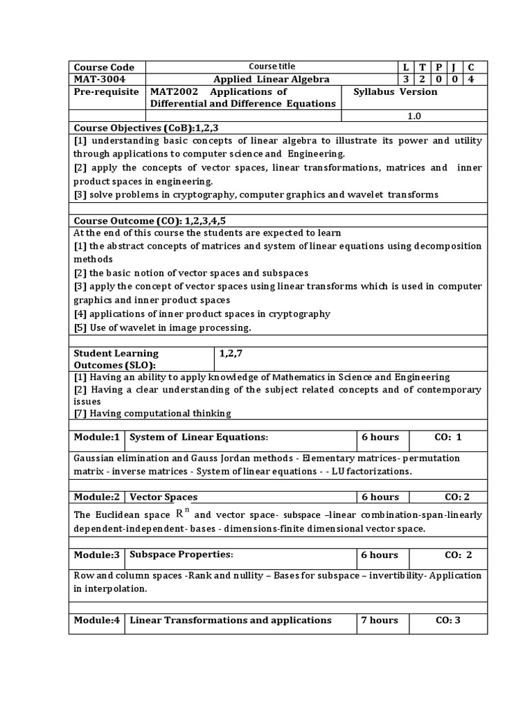 Linear Algebra | PDF | Linear Map | Linear Algebra