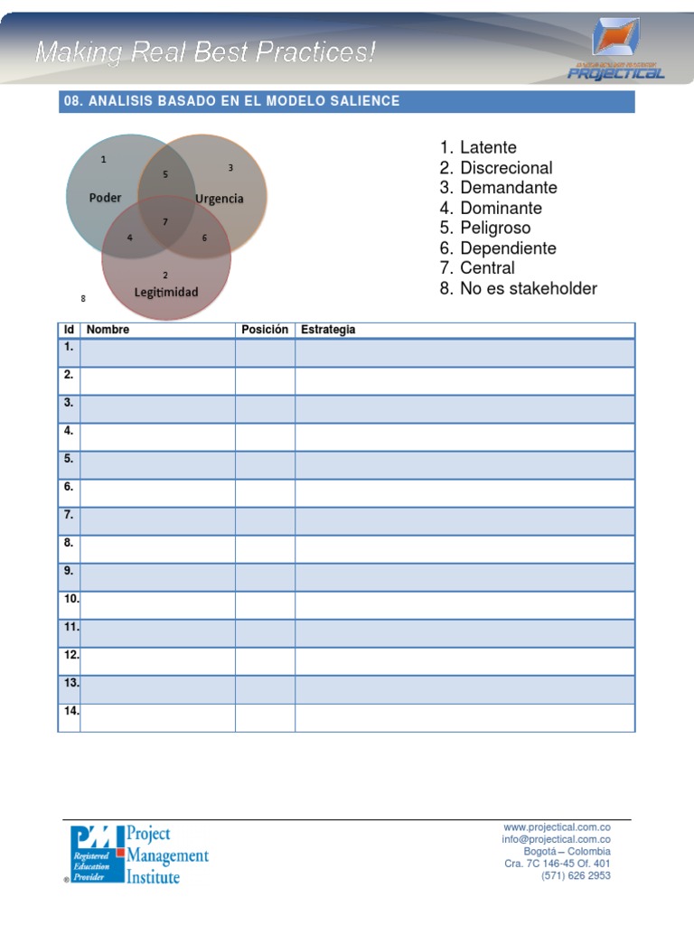 Análisis del Modelo Salience en Stakeholders | PDF