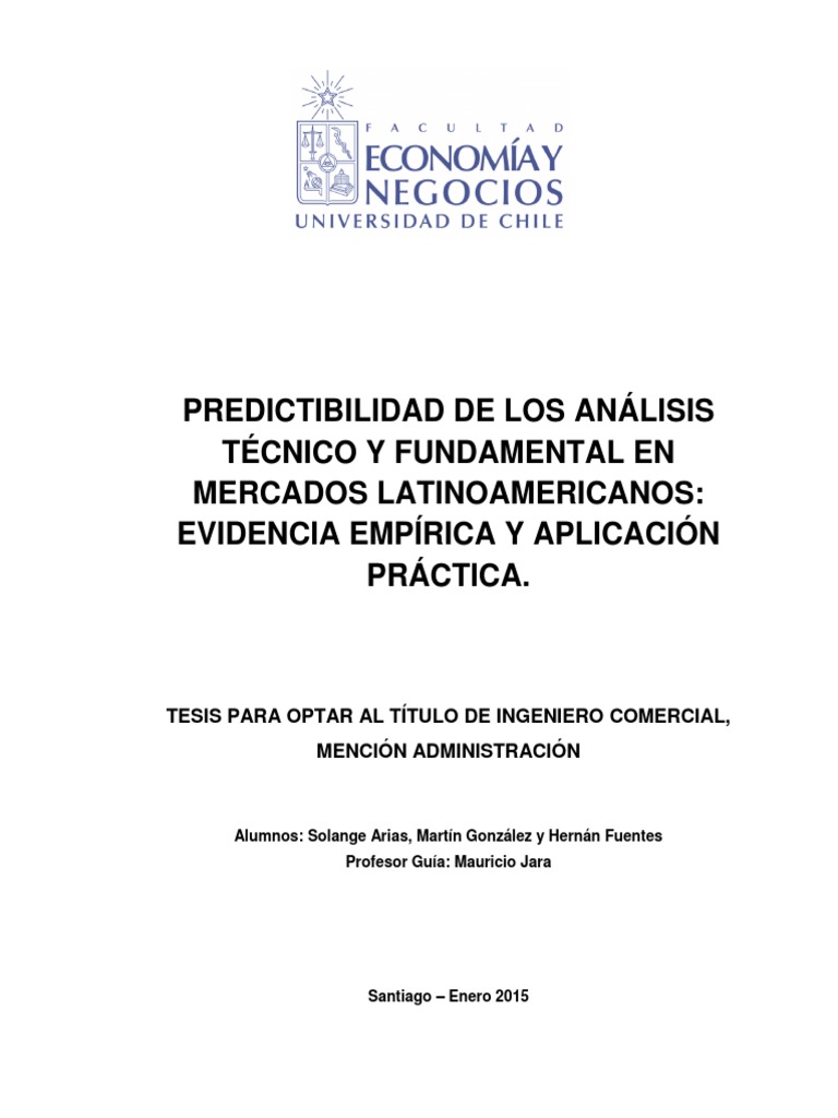Predictibilidad de Los Análisis PDF | PDF | Análisis técnico | Mercados ...