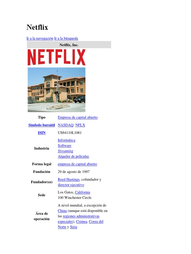 Netflix | PDF | Netflix | Entretenimiento (general)