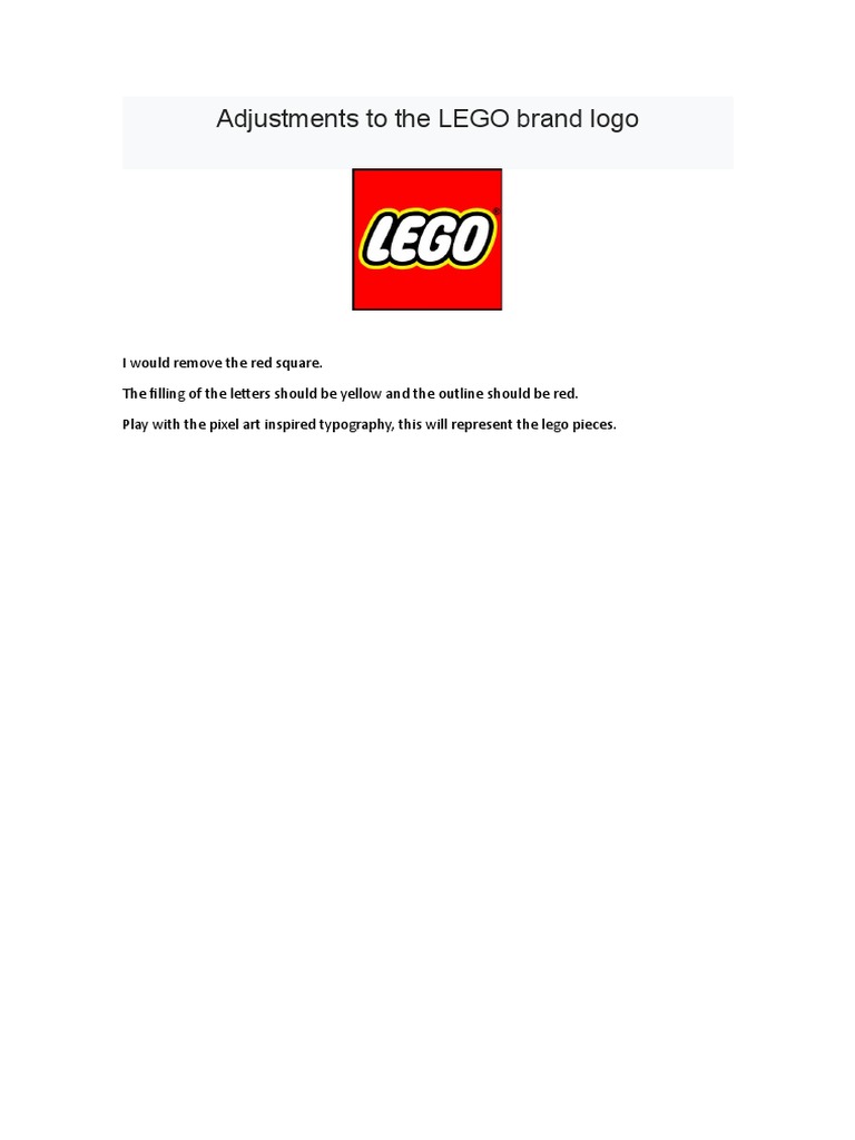 Adjustments To The LEGO Brand Logo | PDF