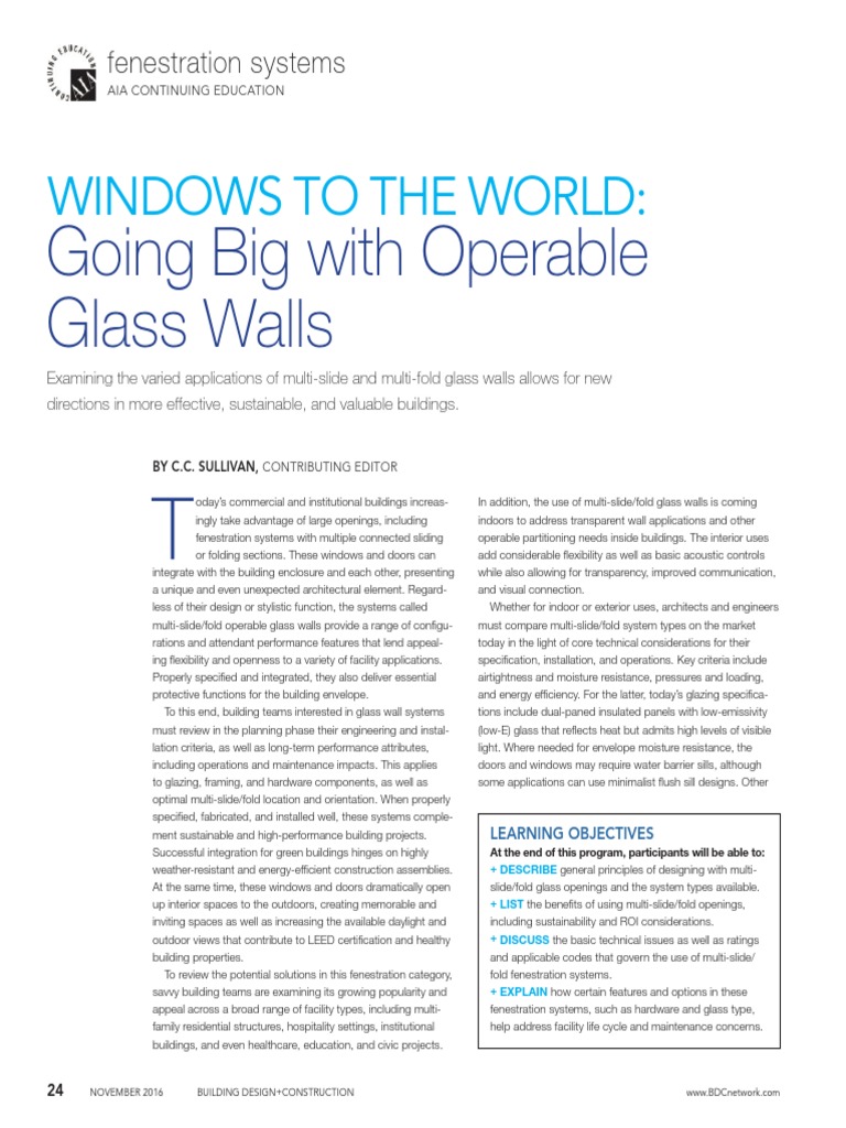 Openable Glass Walls | PDF | Window | Door