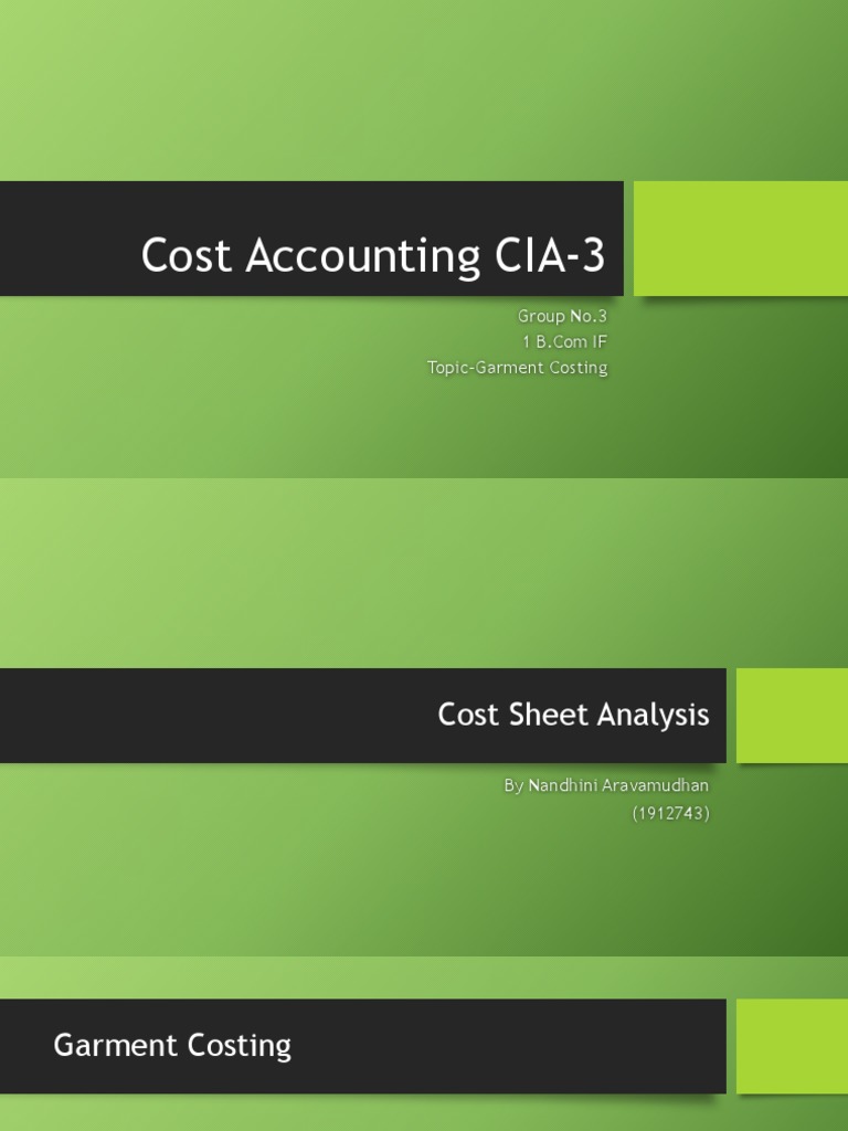 Garment Costing and Cost Sheet Analysis | PDF | Pricing | Cost