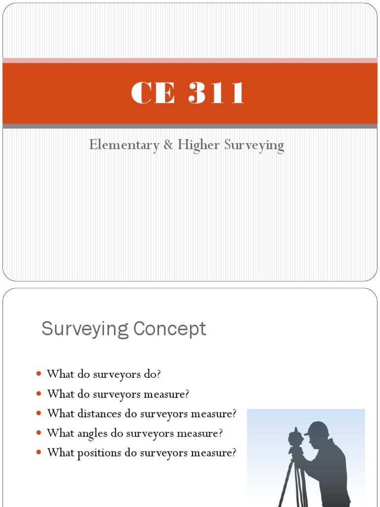 1 Surveying Concepts | PDF | Surveying | Observational Error