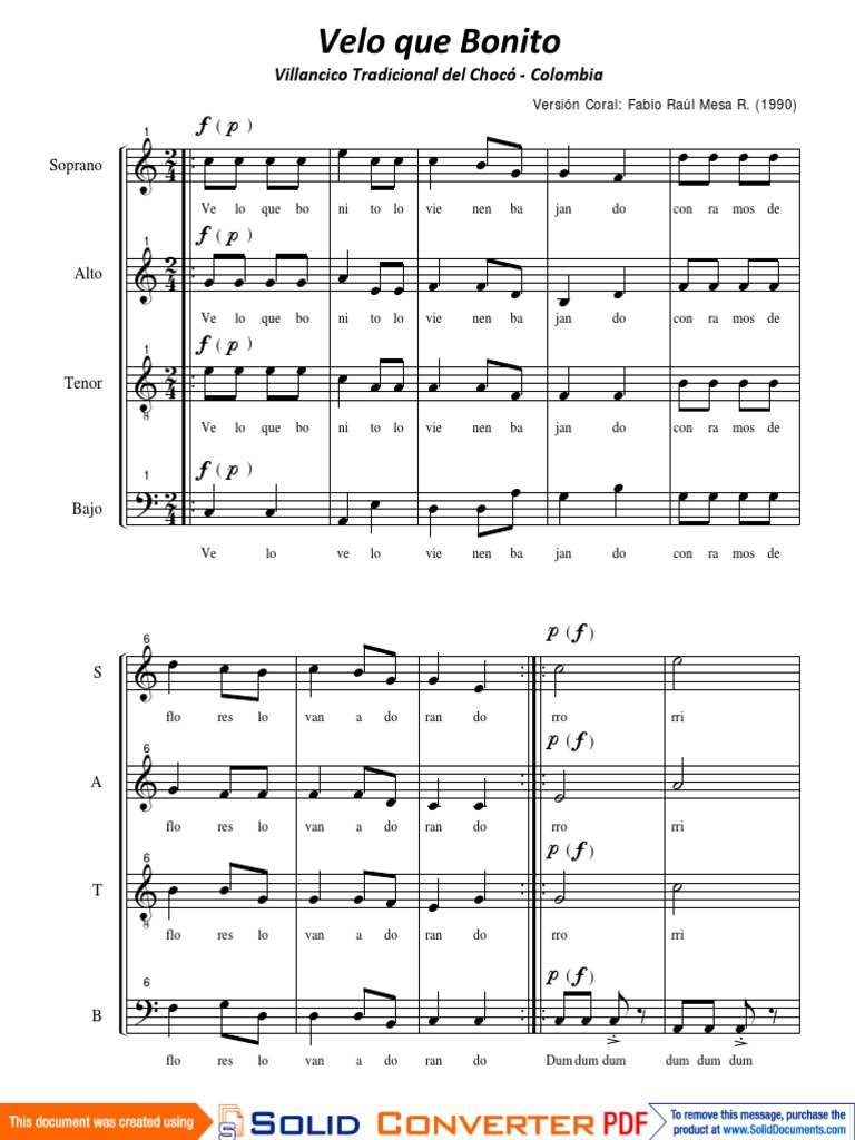 Velo Que Bonito | PDF