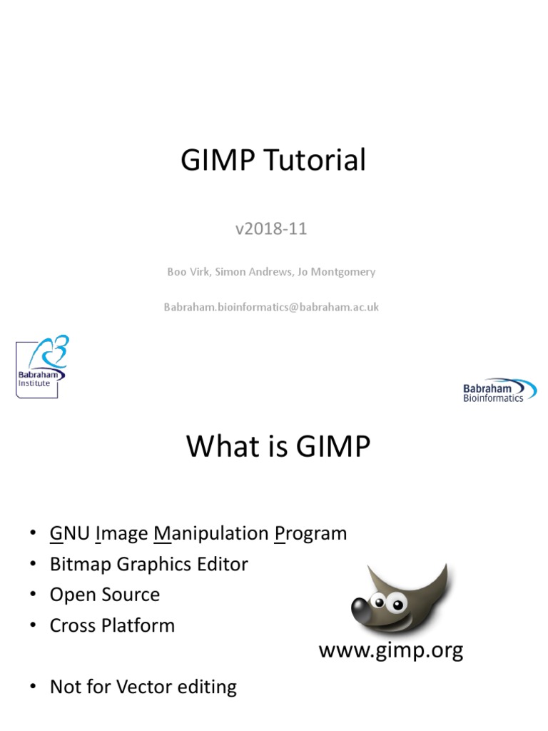 GIMP Tutorial PDF | PDF | Vision | Computer Graphics