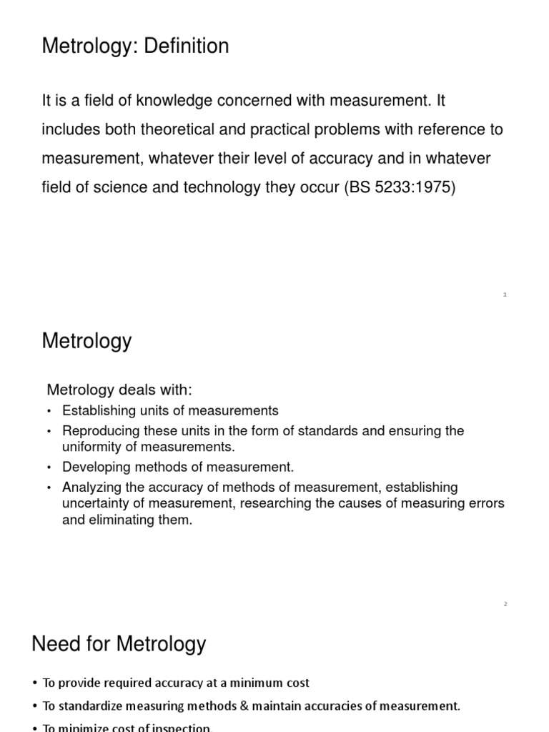 Metrology: Definition | PDF | Observational Error | Accuracy And Precision