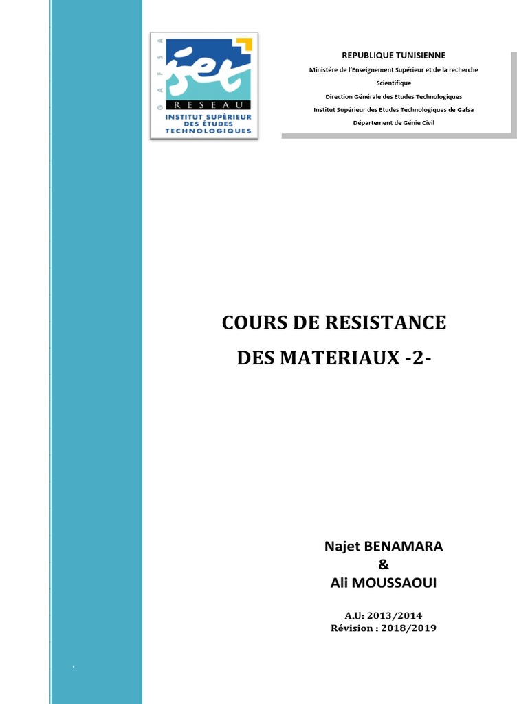 Cours RDM PDF | PDF | Flexion (matériau) | Résistance des matériaux