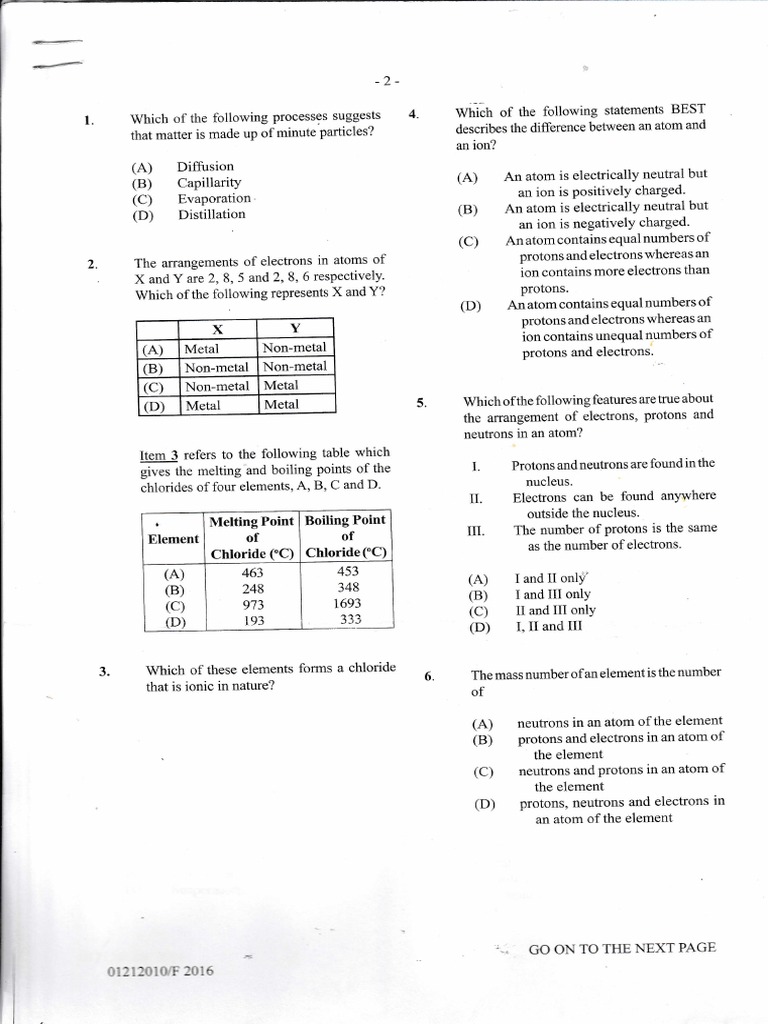 Csec Chemistry 2016 | PDF