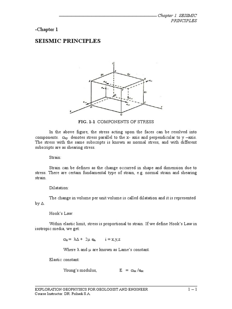 Seismic Principles Overview | PDF | Waves | Young's Modulus