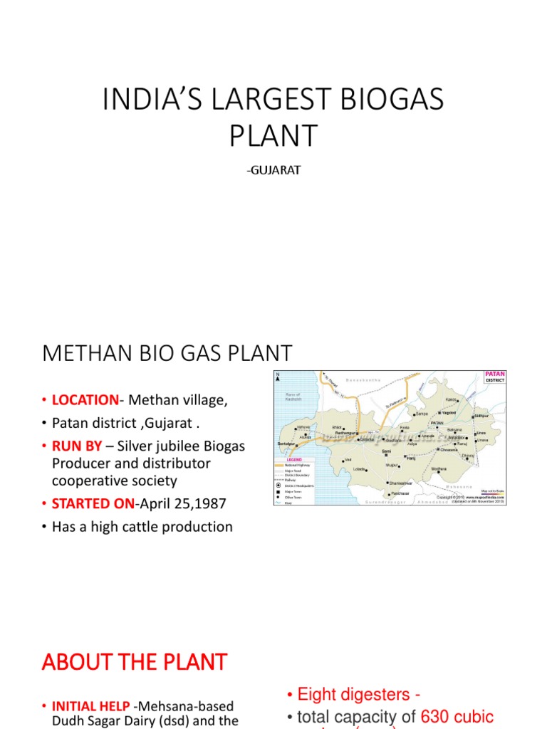 India's Largest Biogas Plant in Gujarat | PDF | Home & Garden ...