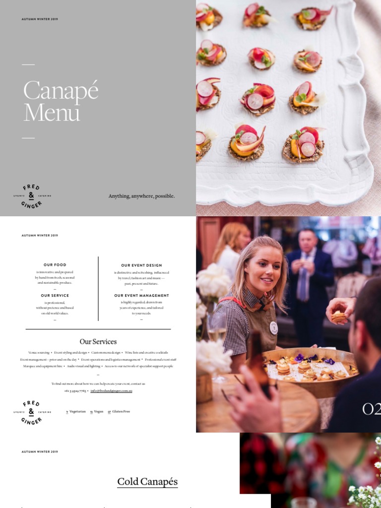 Canapé Menu: Anything, Anywhere, Possible | PDF | Pickling | Dill