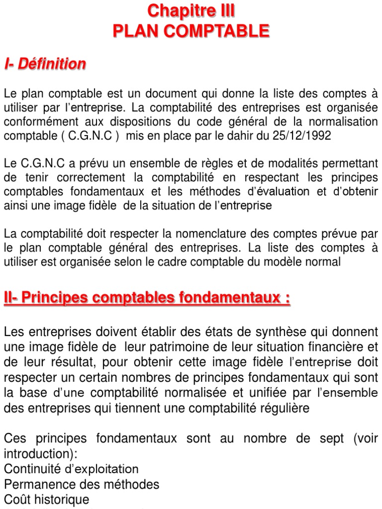 Plan Comptable | PDF | Comptabilité | Secteurs du service