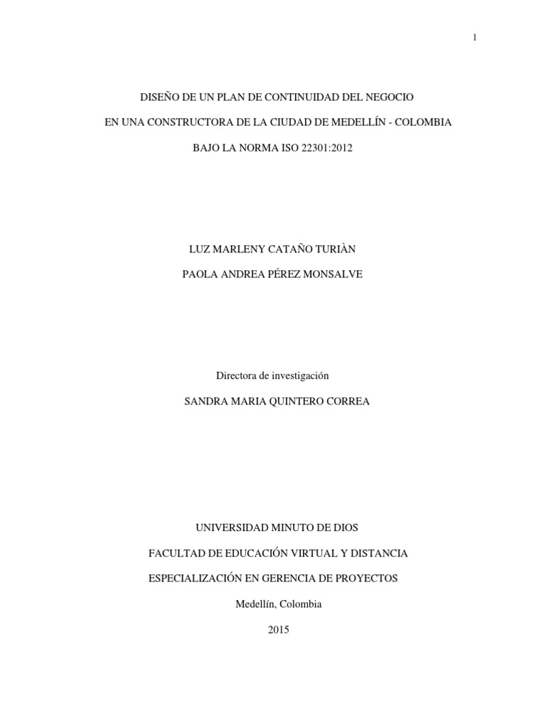 Plan de Continuidad en Constructoras | PDF | Business | Negocios (general)