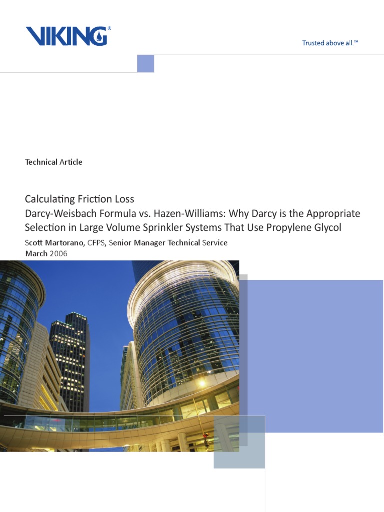 Calculating Friction Loss PDF | PDF | Viscosity | Reynolds Number