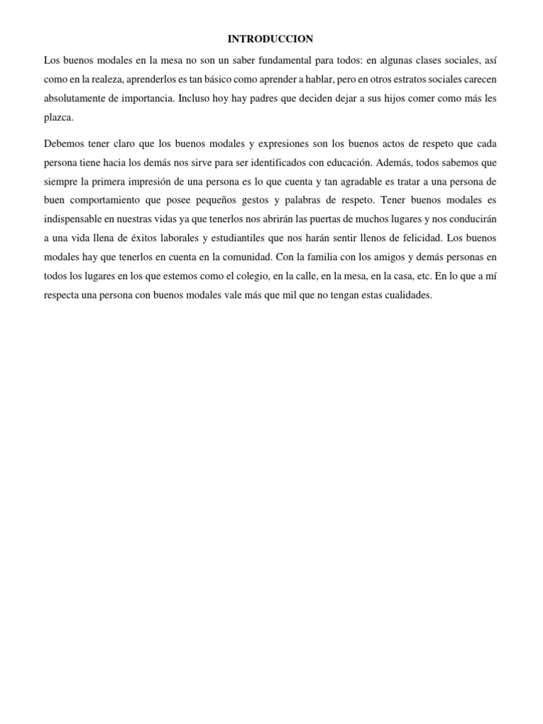 Modales en La Mesa Imprimir Aldair | PDF | Cuchara | Mano