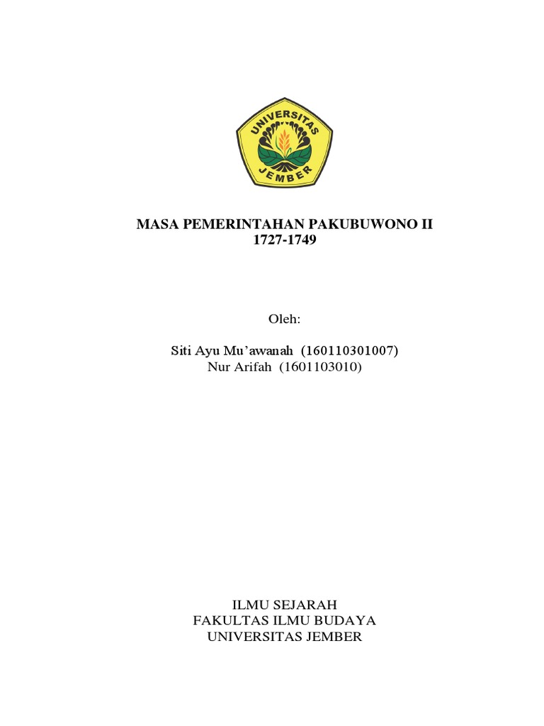 Sejarah dan Pemerintahan Pakubuwana II | PDF | Sejarah