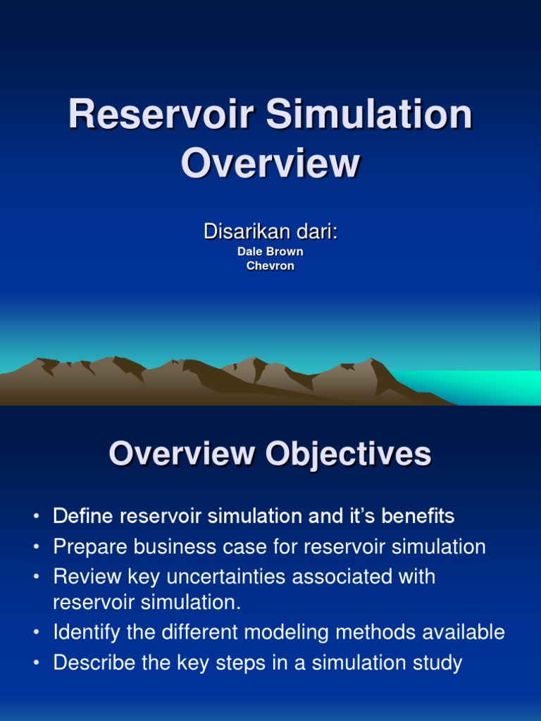 TM4112 - 1 Reservoir Simulation Overview | PDF | Petroleum Reservoir ...