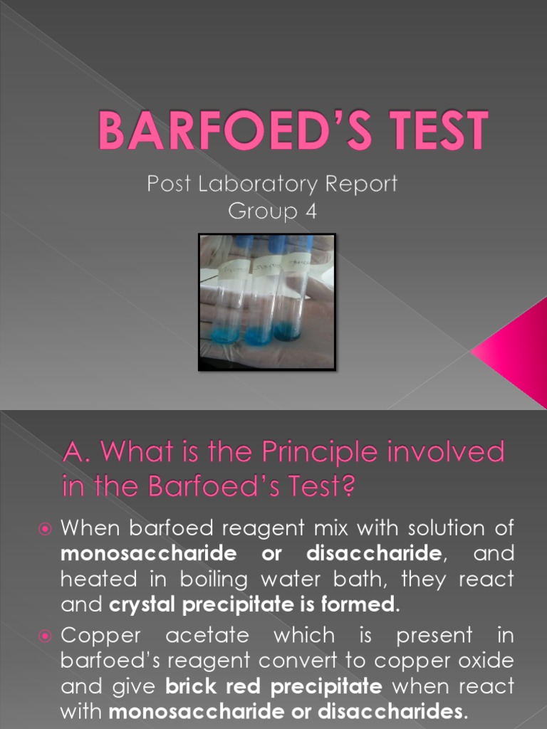Barfoed S Test | PDF | Unit Processes | Chemical Reactions