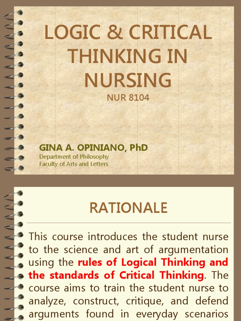1st - Logic and Critical Thinking | PDF | Love | Critical Thinking