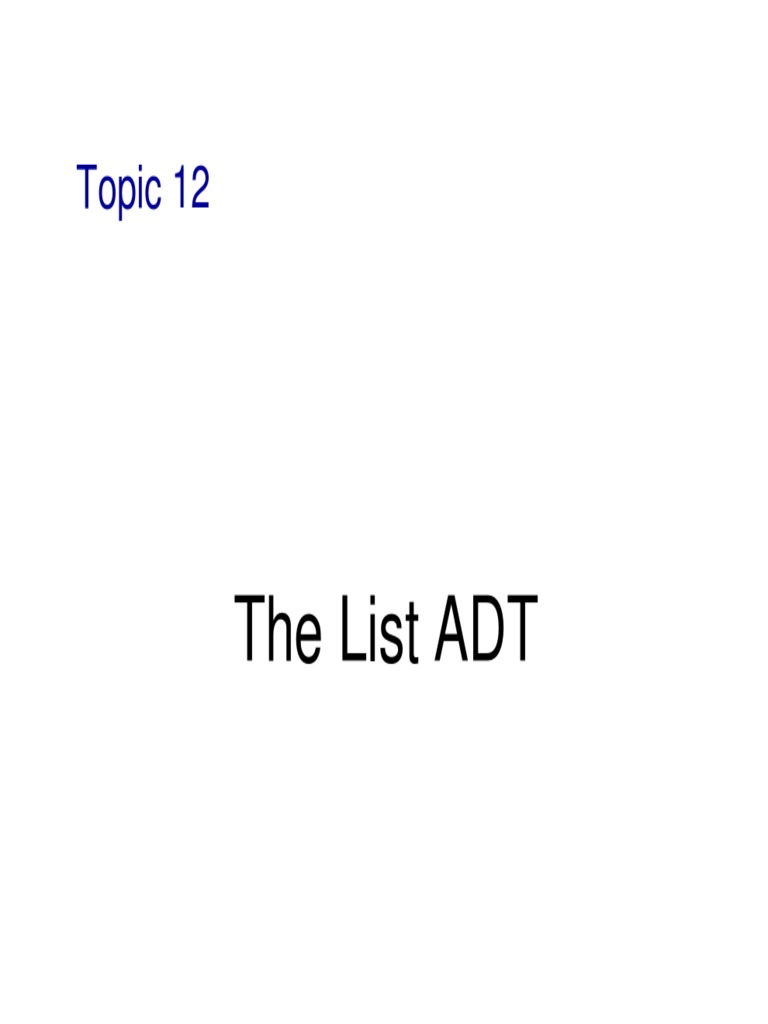 The List ADT | PDF | Programming Paradigms | Computer Programming