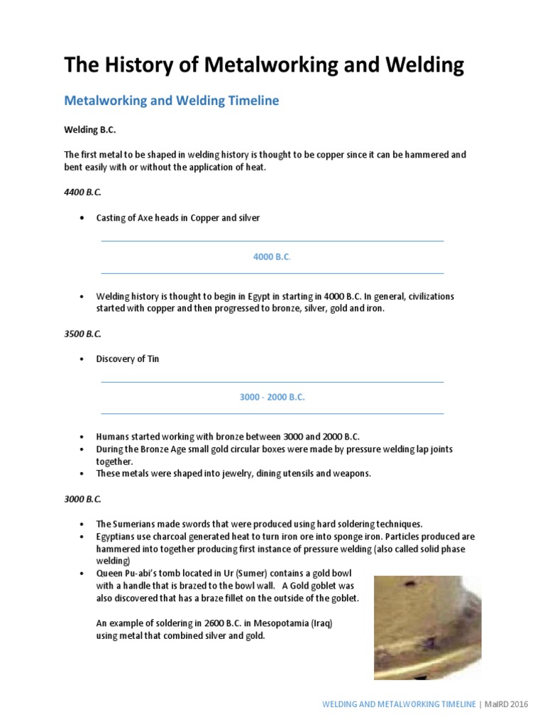 The History of Welding | PDF | Welding | Construction