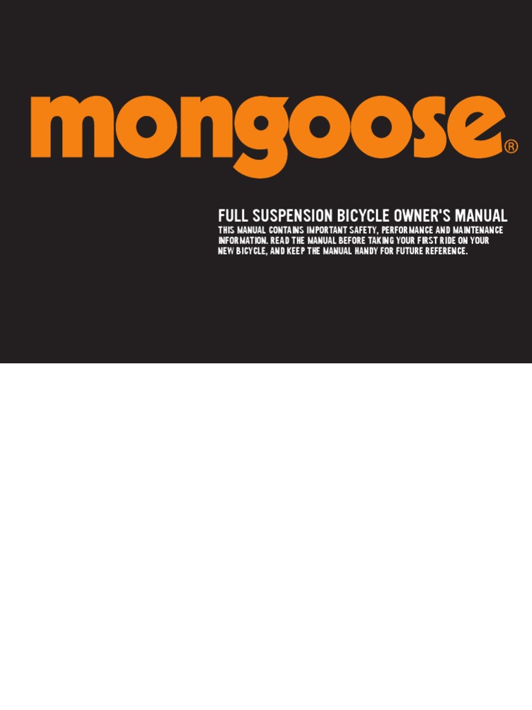 OMMGFS-1 Mongoose FullSuspension OM | PDF | Adventure Travel | Transport