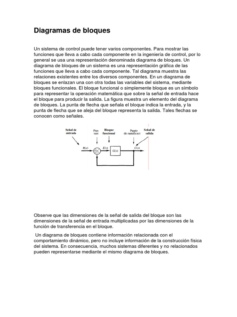 Diagramas de Bloques | PDF | Álgebra | Función (Matemáticas)