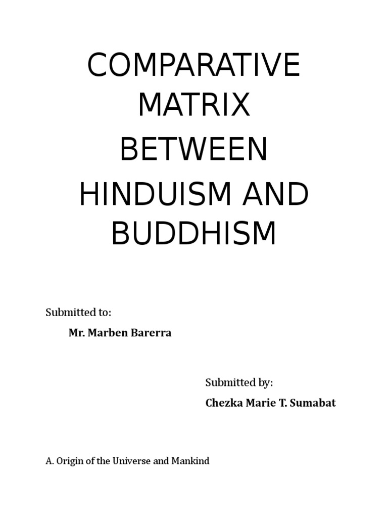 Comparative Matrix | PDF | Dharma | Gautama Buddha