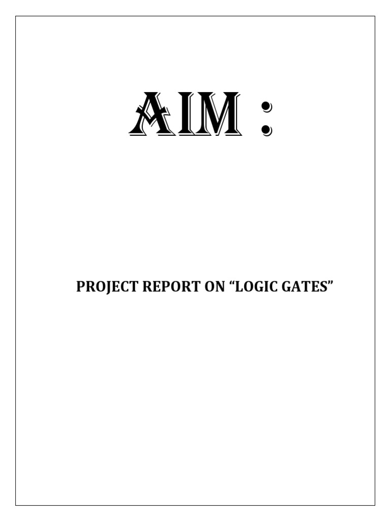 Physics Project | PDF | Logic Gate | Boolean Algebra