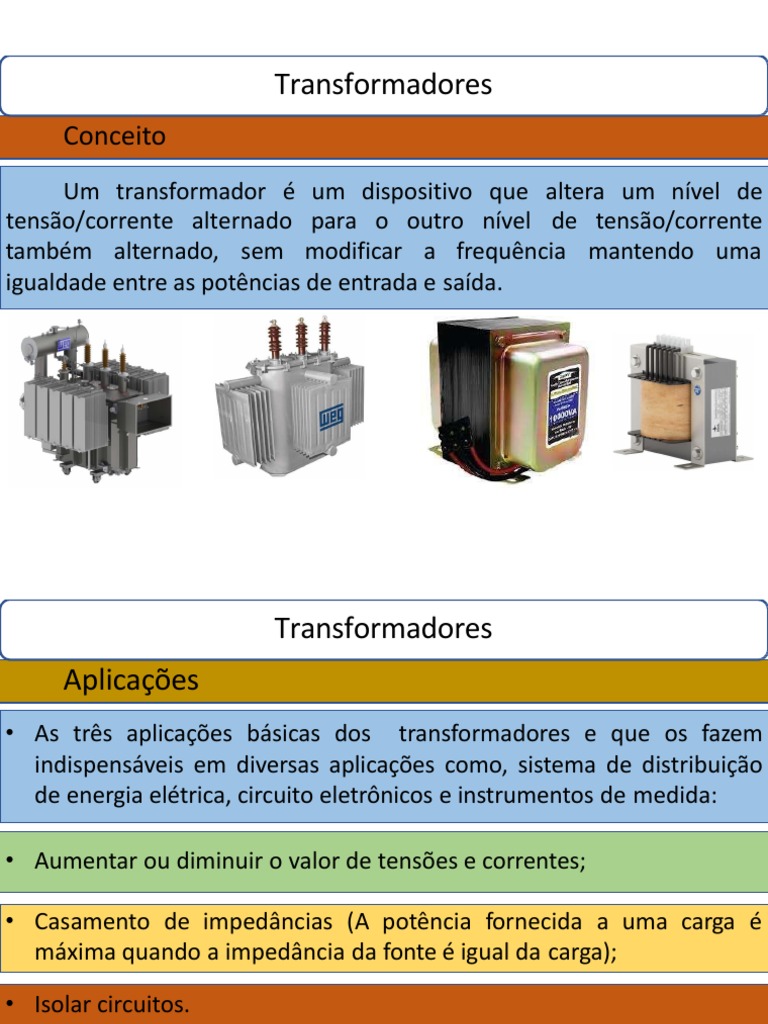 Componentes e funcionamento básico de transformadores | PDF ...