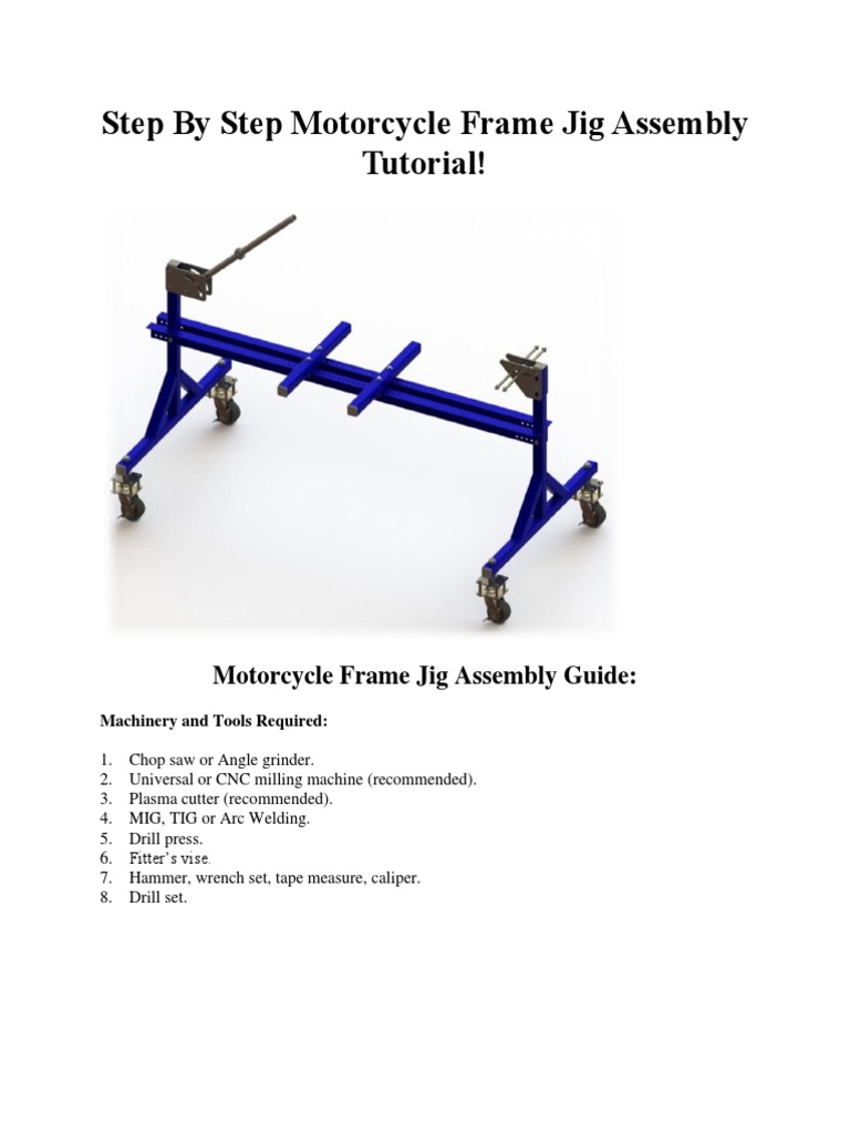 Frame Jig Assembly Guide | PDF | Nut (Hardware) | Washer (Hardware)