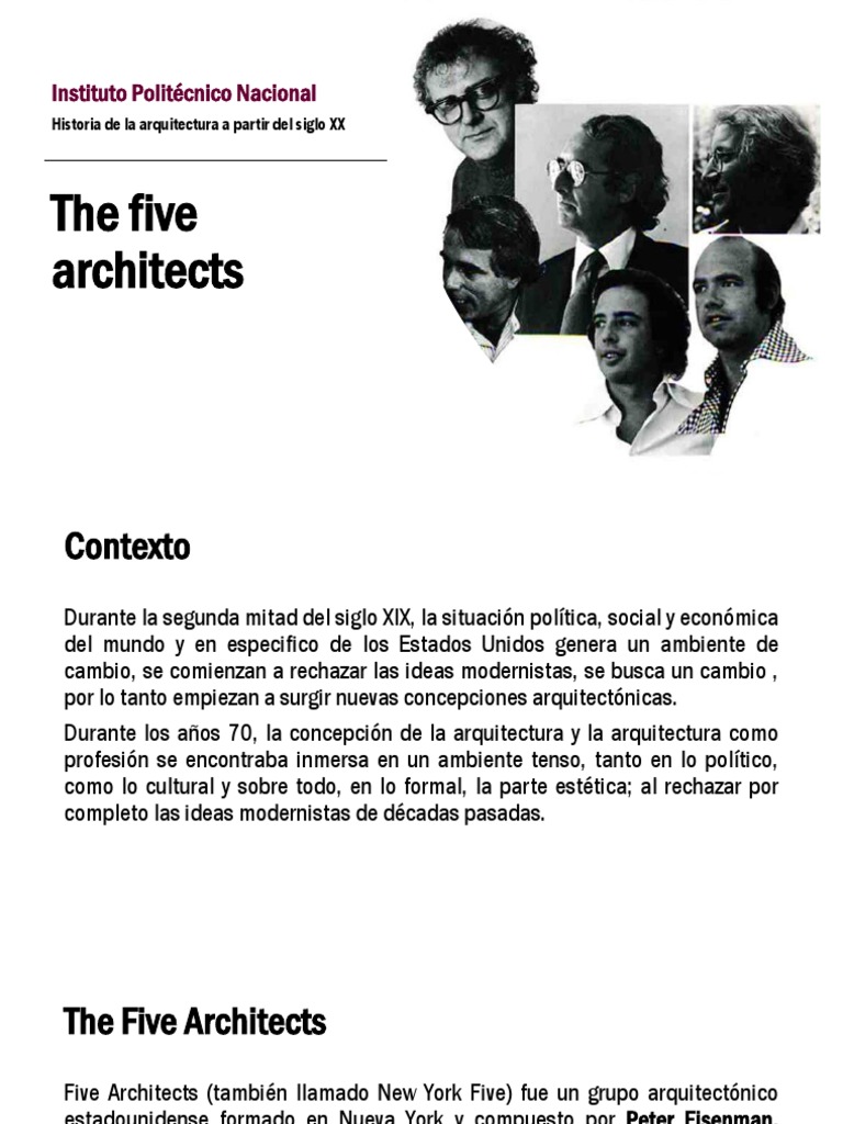 The Five Architects | PDF | Estética | Biblioteca y museo