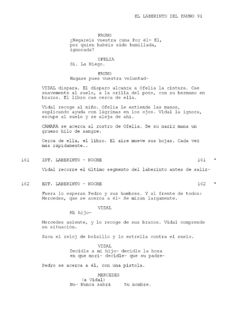 Guión El Laberinto Del Fauno | PDF