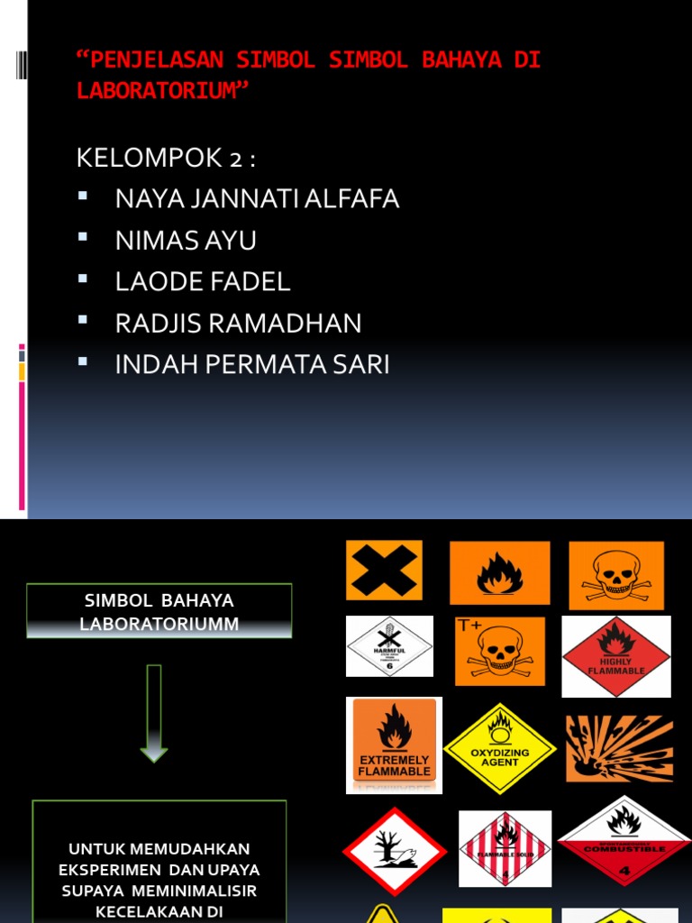 Penjelasan Simbol Simbol Bahaya Di Laboratorium | PDF