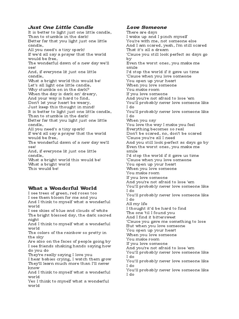 Just One Little Candle | PDF