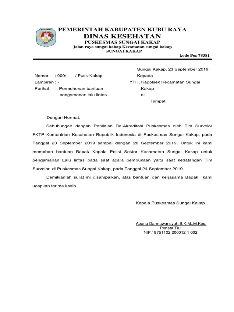 Contoh Surat Permohonan Pengamanan Surat Permohonan Desain Contoh - Riset