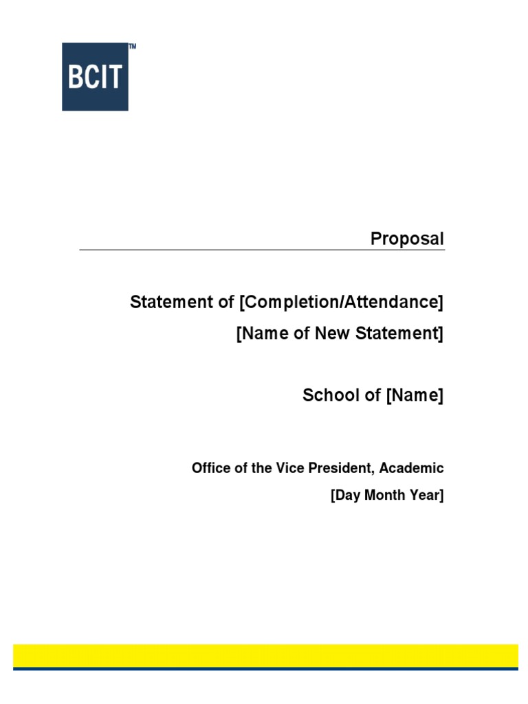 Statement of Completion Template | PDF | Business