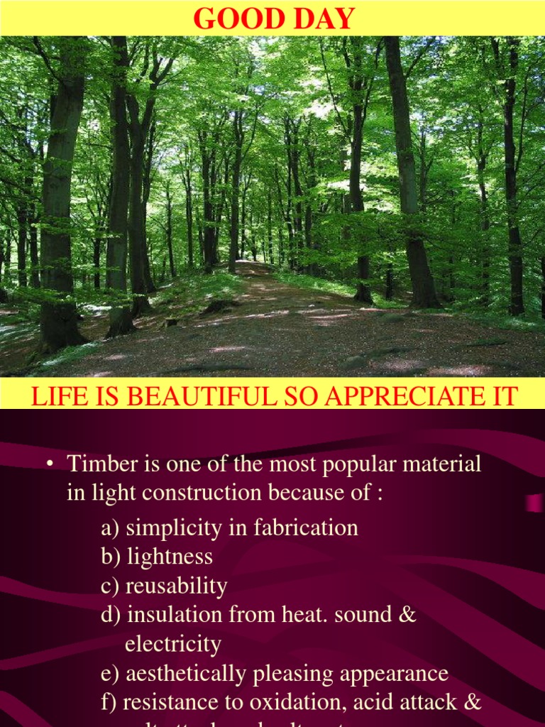Properties of Timber | PDF | Wood | Lumber