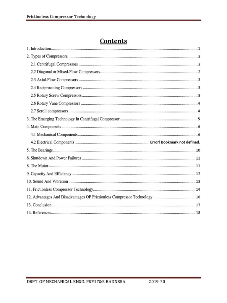 Frictionless Compressor Technology | PDF | Electric Motor | Gases