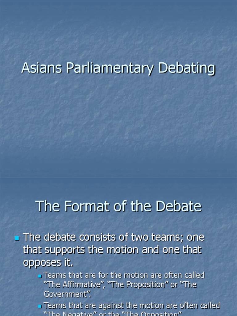 Asians Parliamentary Debating | PDF | Public Sphere