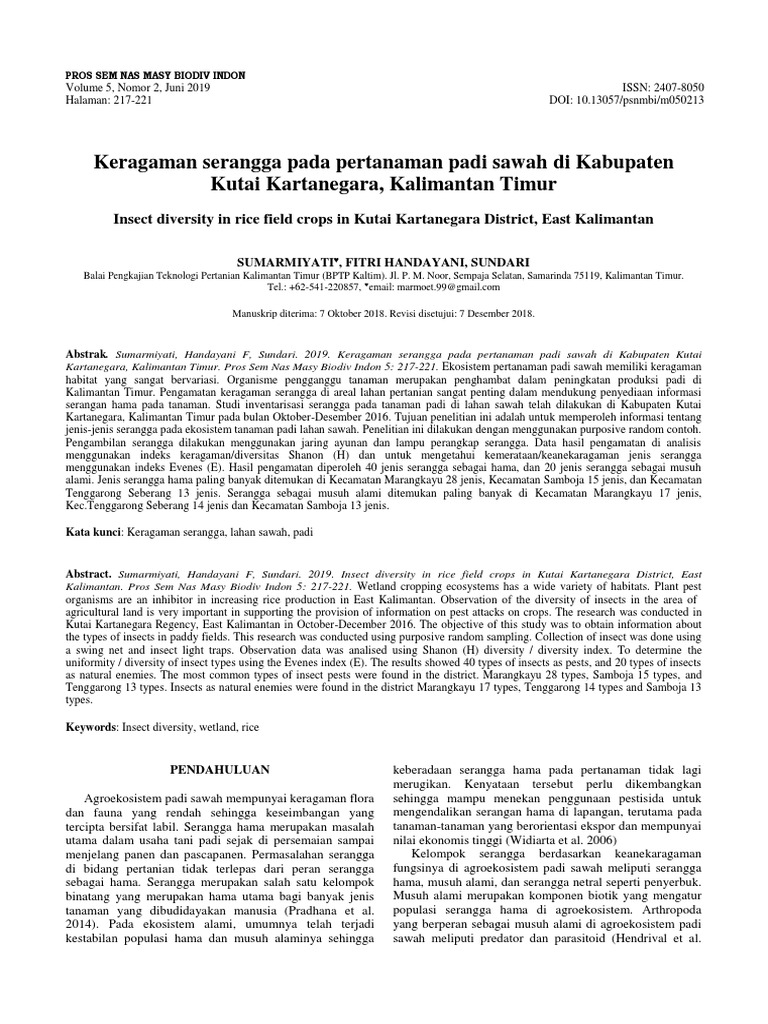 Serangga Sawah | PDF