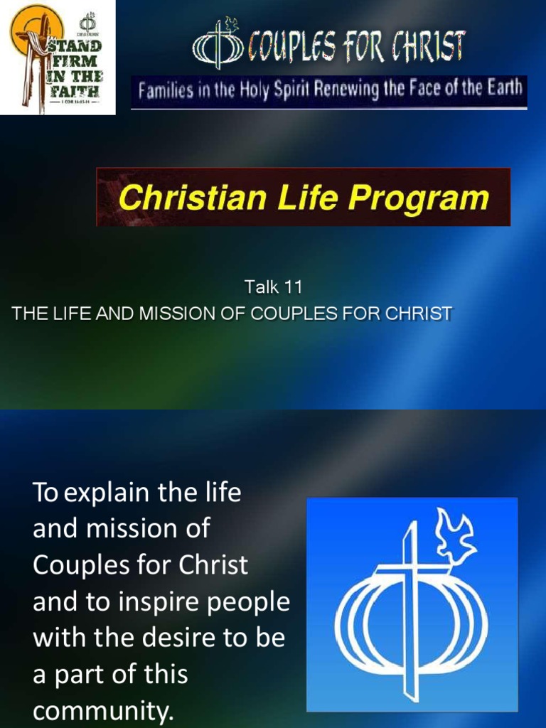 Talk 11 The Life and Mission of Couples For Christ | PDF | Christian ...