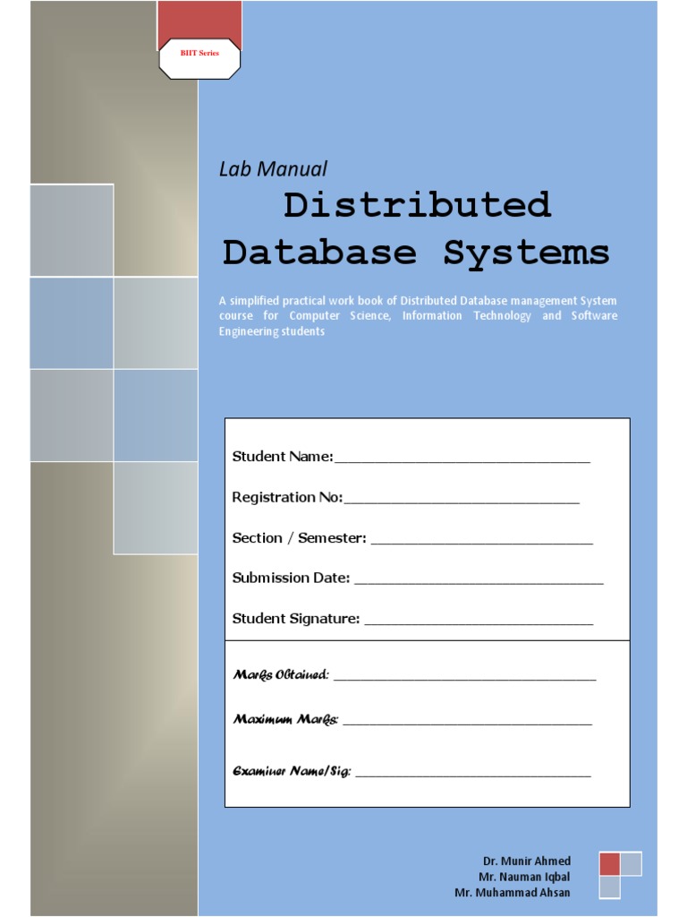 Lab Manuals DDBS | PDF | Parameter (Computer Programming) | Database ... Lab Manuals DDBS | PDF | Parameter (Computer Programming) | Database ...