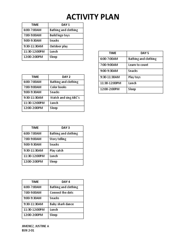 Activity Plan | PDF | Language Arts & Discipline | Home & Garden
