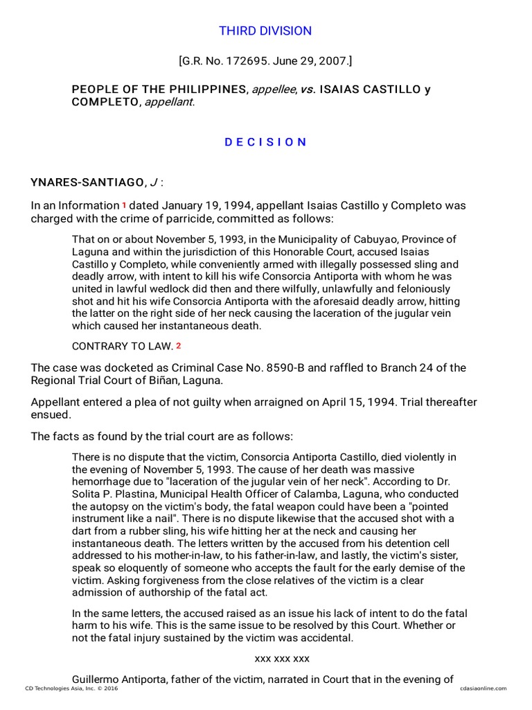 Appellee Vs Vs Appellant: Third Division | PDF | Circumstantial ...