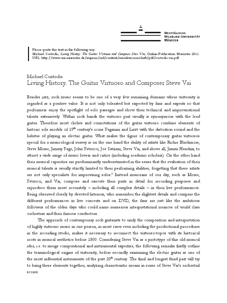 Steve Vai - Michael Cus PDF | PDF | Classical Music | Orchestras