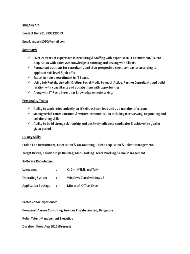 Suganya Updated CV | PDF | Recruitment | Computing