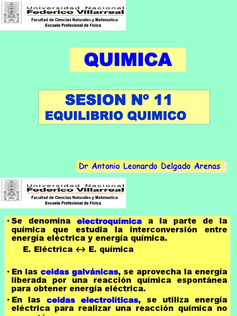 Sesion N 12 Electroquimica | PDF | Redox | Electroquímica